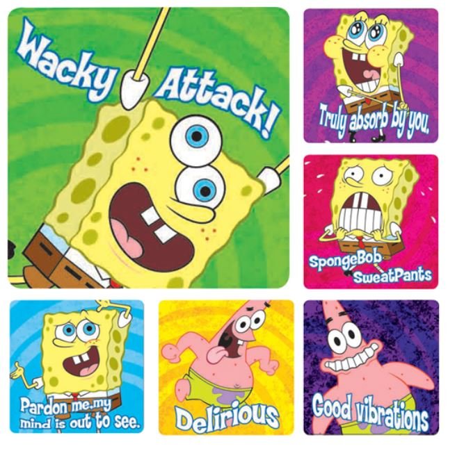 Sherman Dental SPONGEBOB SQUAREPANTS STICKERS – DFW Dental Supply ...